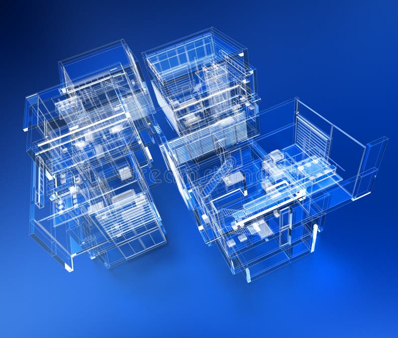 Transparent building stock illustration. Illustration of blueprint ...