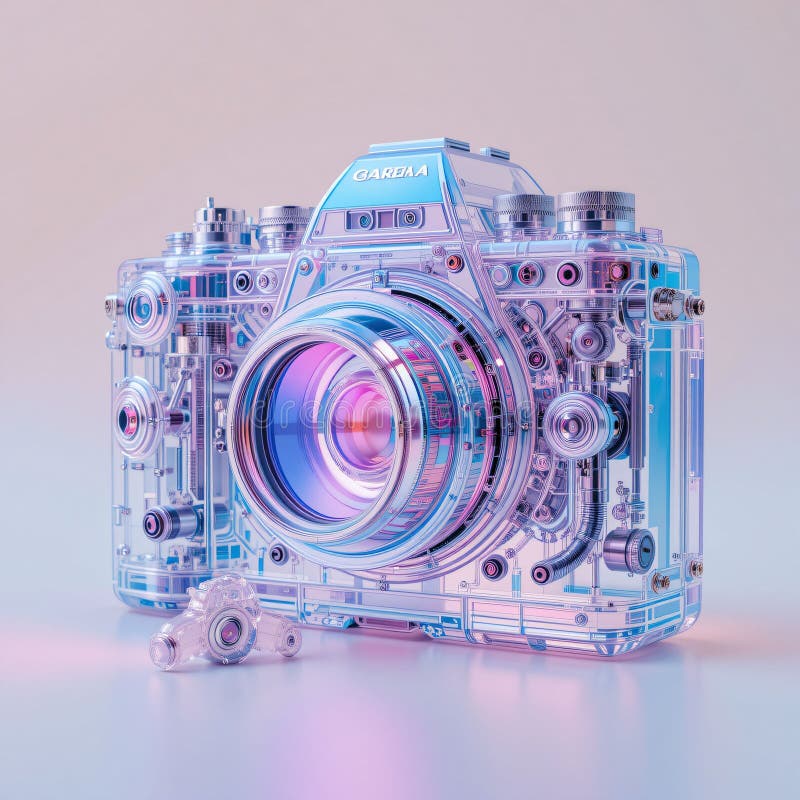 Transparent Camera Design for Innovative Photography Stock Illustration ...