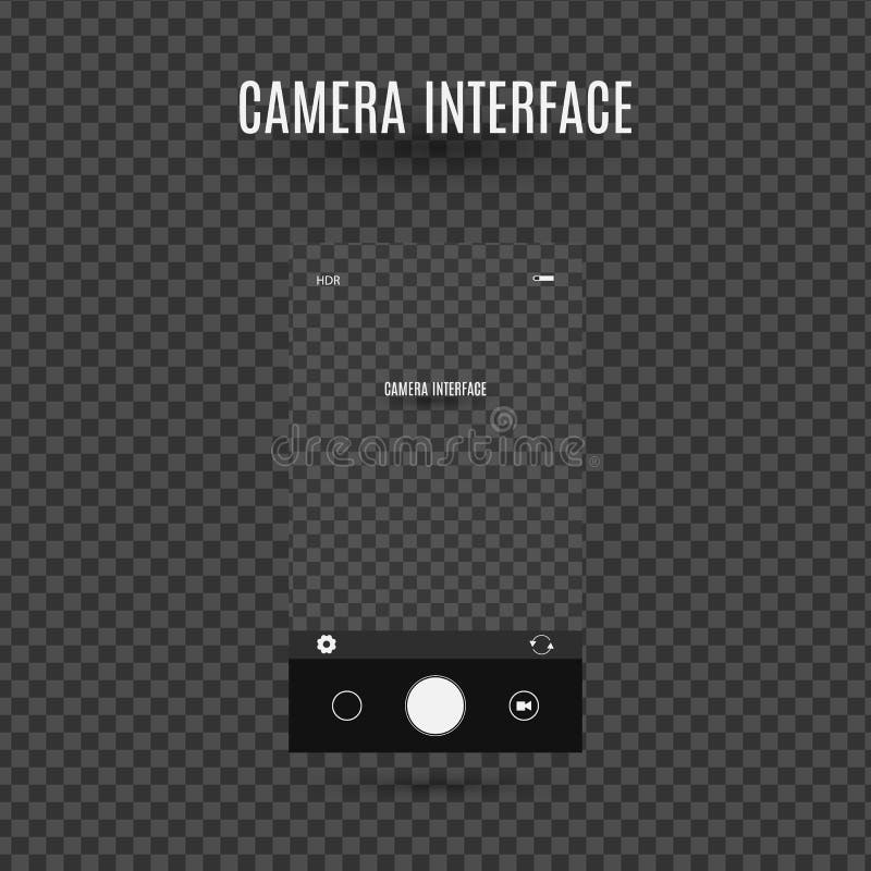 Transparent Camera Interface Stock Vector - Illustration of application ...