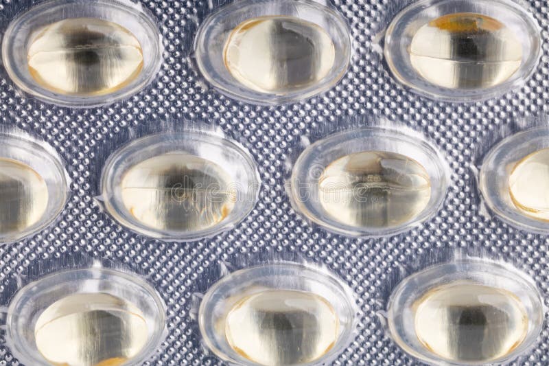 Transparent Capsules in Blister Packaging Close Up Stock Illustration ...