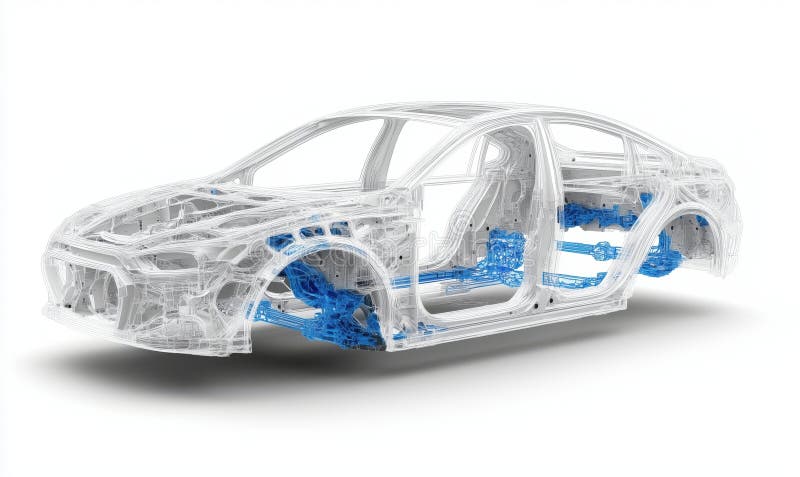 Transparent Car Chassis Showcasing Intricate Design and Engineering ...