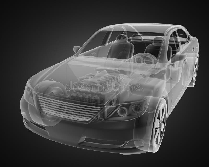 Transparent car concept stock illustration. Illustration of curves ...