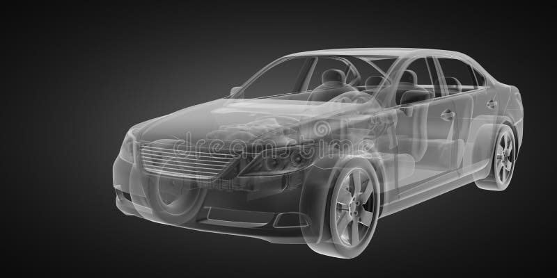 Transparent car concept stock illustration. Illustration of drive ...