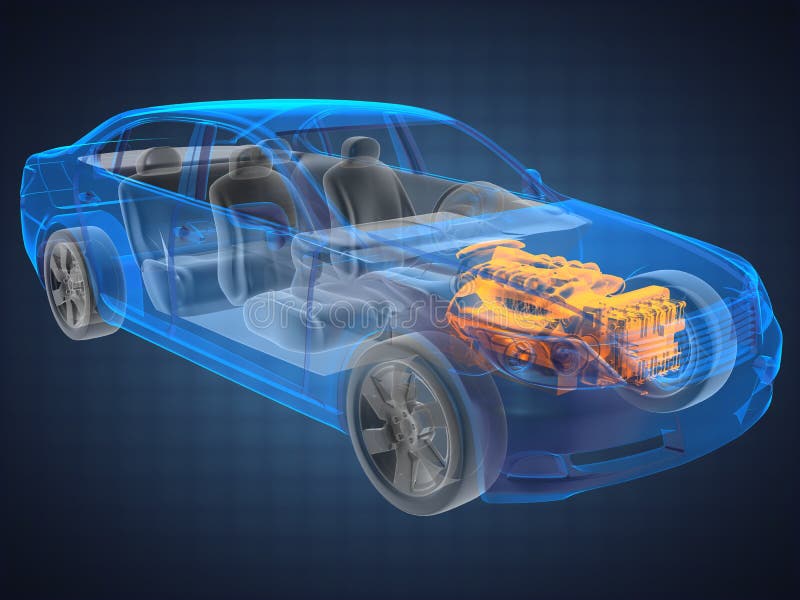 Transparent car concept stock illustration. Illustration of driving ...