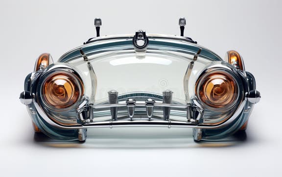 Transparent Car Headlights on a White Background -Generative Ai Stock ...