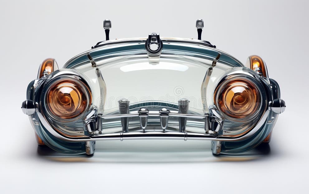 Transparent Car Headlights on a White Background -Generative Ai Stock ...