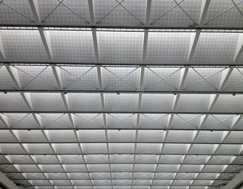 Transparent Ceiling - Modern Architecture Interior Stock Photo - Image ...