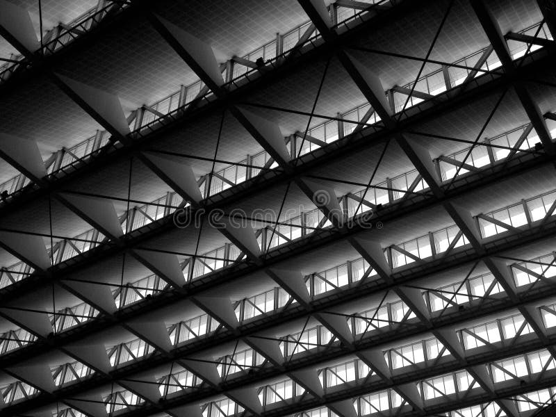 Transparent Ceiling - Modern Architecture Interior Stock Photo - Image ...