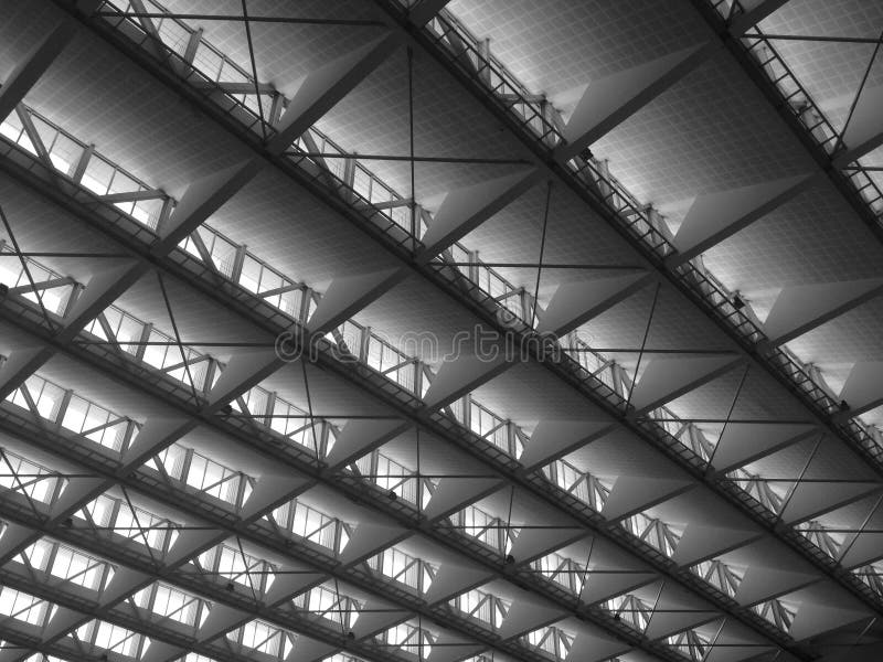 Transparent Ceiling - Modern Architecture Interior Stock Image - Image ...