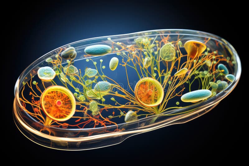 A Transparent Cell with Different Colored Cells Stock Illustration ...