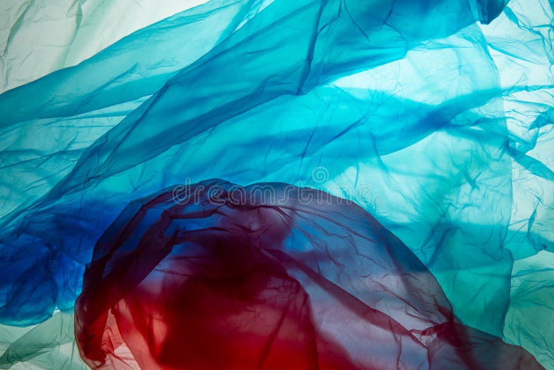 The Transparent Cellophane Colored Bags Close-up Background Texture of ...