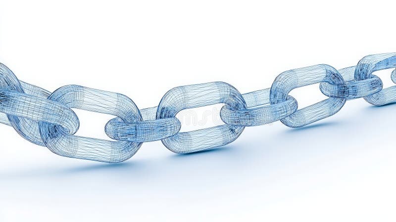Transparent Chain Link Graphic Representing Connection and Strength in ...