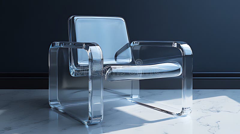 Transparent Chair, Modern Interior, Sunlight, Marble Floor, Design ...