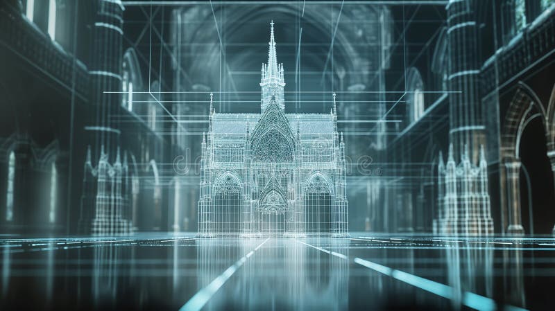 A Transparent Chapel Structure Bathed in Glowing Light Creates a Serene ...
