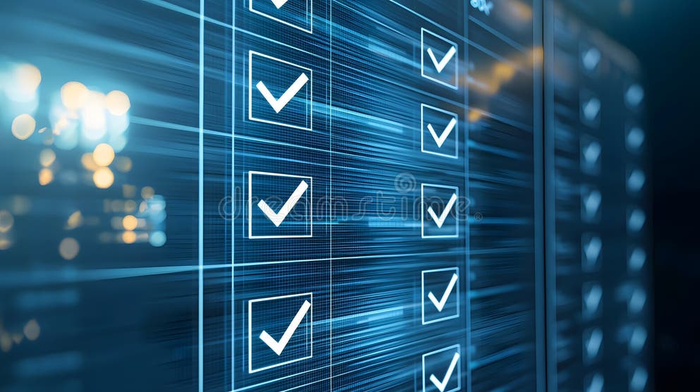 Transparent Checkmark Symbol Over Progress Track on Digital Interface ...