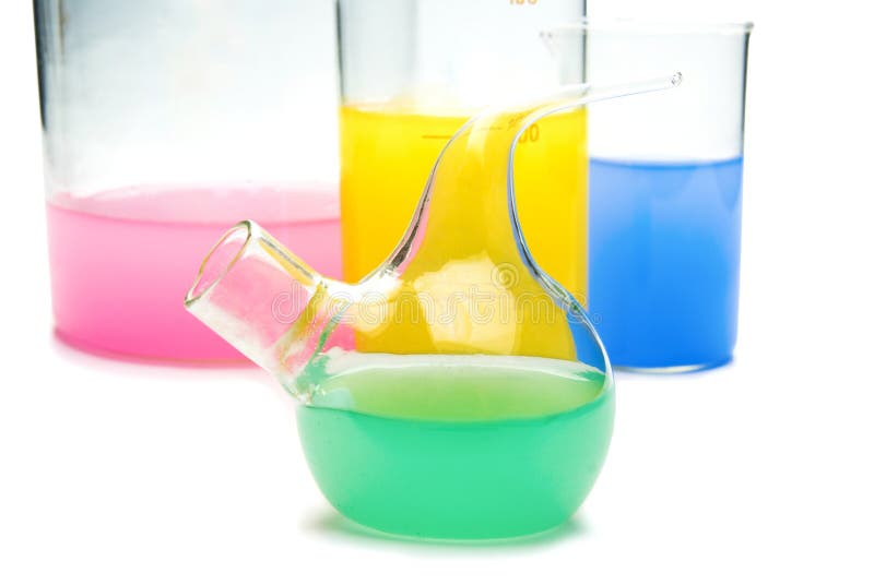 Transparent Chemical Glassware Stock Photo - Image of medical, medicine ...