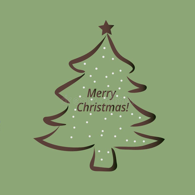 Transparent Christmas Tree with Red Outline, Snow Inside and ...