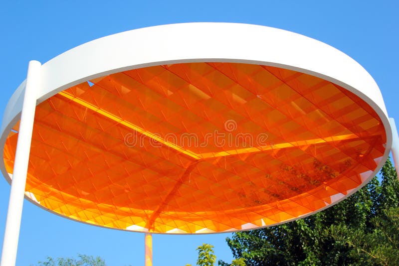 Transparent Colored Polycarb Sunshade, Outdoor Sunlight Diffuser Stock ...