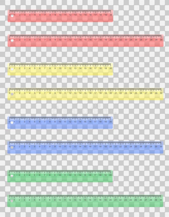 Transparent Colored Ruler Vector Illustration Stock Vector ...