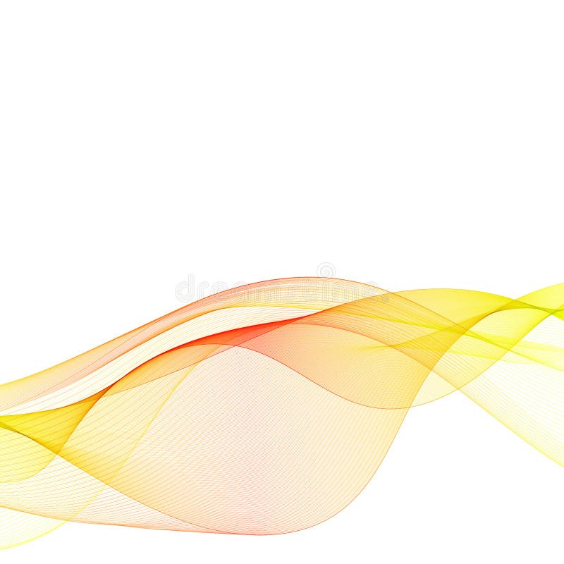Transparent Colored Vector Wave Flow on a White Background. Vector ...