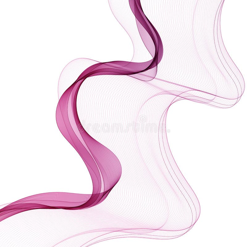 Transparent Colored Vector Wave Flow on a White Background. Vector ...
