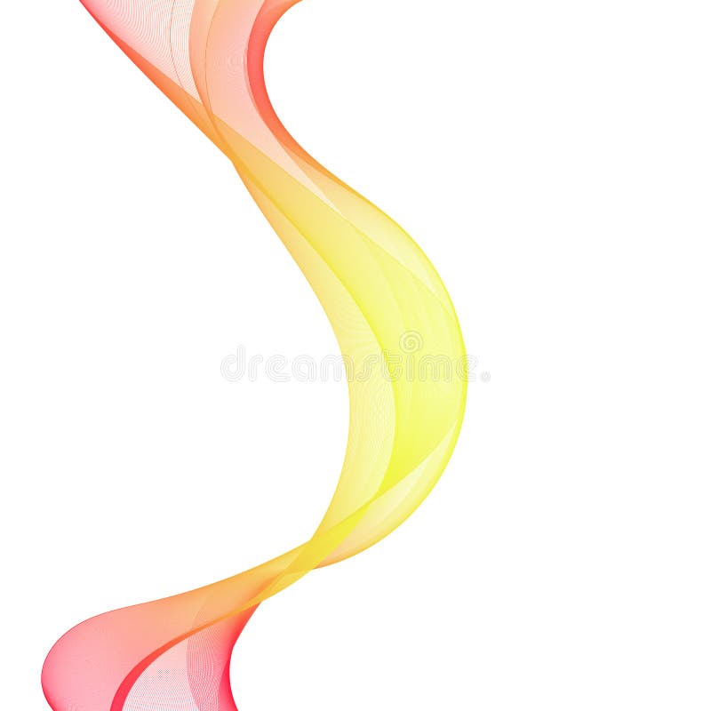 Transparent Colored Vector Wave Flow on a White Background. Vector ...