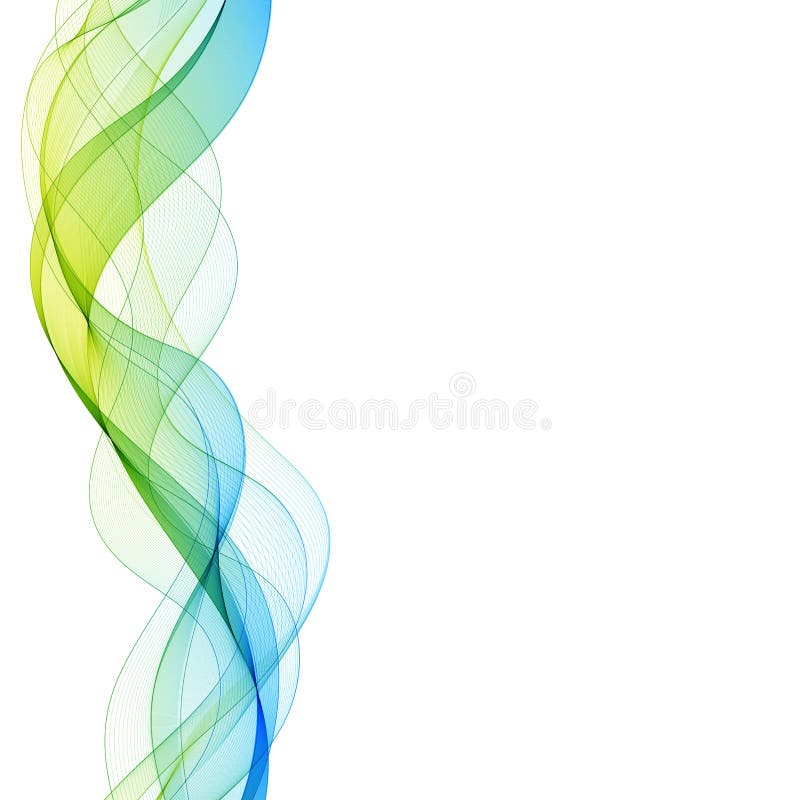Transparent Colored Vector Wave Flow on a White Background. Vector ...