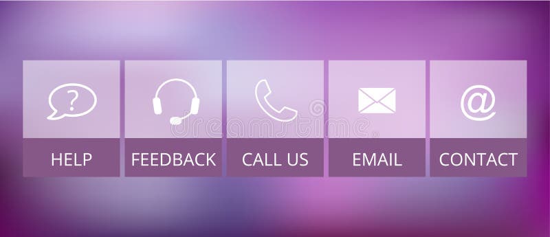 Contact Buttons (blue) stock illustration. Illustration of identity ...