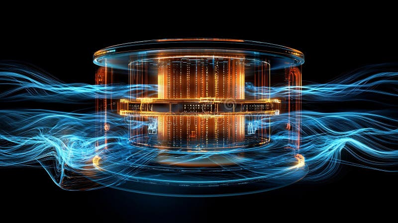 Transparent Container Energy Core Stock Illustration - Illustration of ...