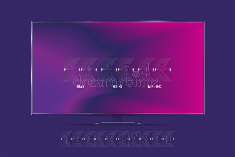 Glass Counter Timer. Transparent Vector Countdown Timer on Transparent ...