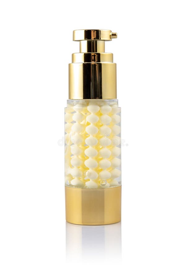 Transparent Cream Container with Pump Dispenser Isolated on White ...