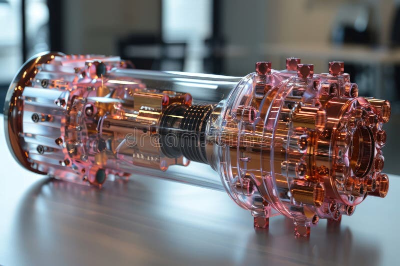 High-Tech Transparent Copper Device, Complex Engineering Machinery ...