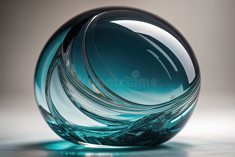 Transparent Crystal Ball on a Wooden Table. Ai Generative Stock ...