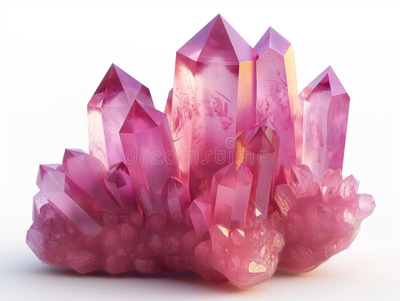 Transparent Crystal Gem, Gemstone Isolated, Pure Quartz Crystal Cluster ...