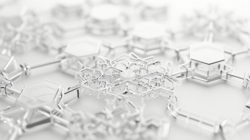 Transparent Crystal Molecular Structure Close-up Stock Image - Image of ...