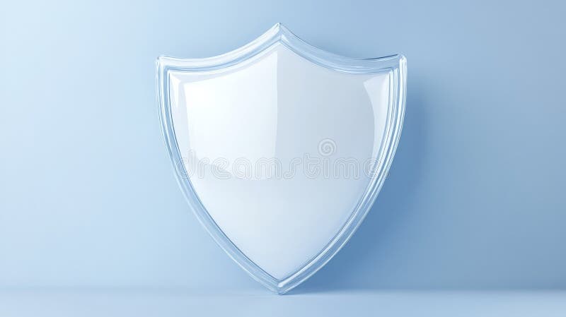 Transparent Crystal Shield with Glowing Edges and Intricate Design ...