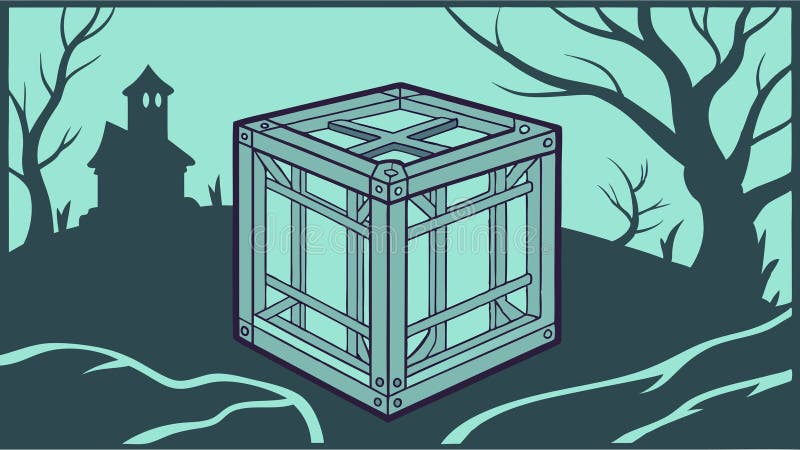 Transparent Cube in Lush Forest Environment Vector, Vector Design ...