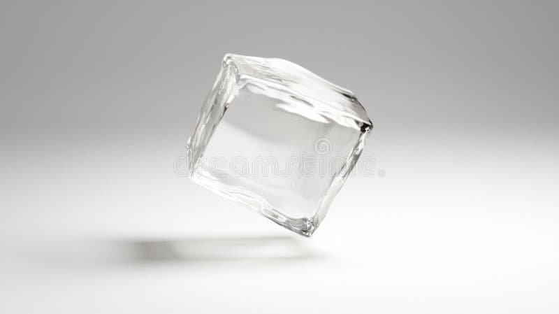 A Transparent Cube with a Slight Tilt. Stock Photo - Image of cube ...