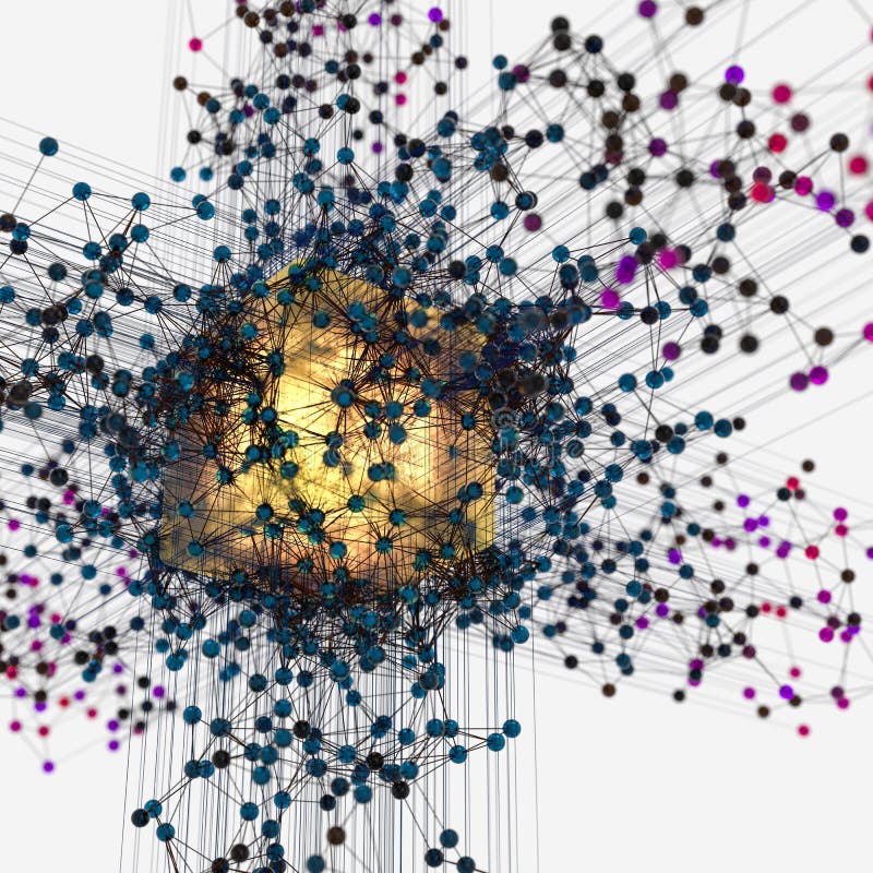 Digital Technology Particles Cube Stock Illustrations – 868 Digital ...