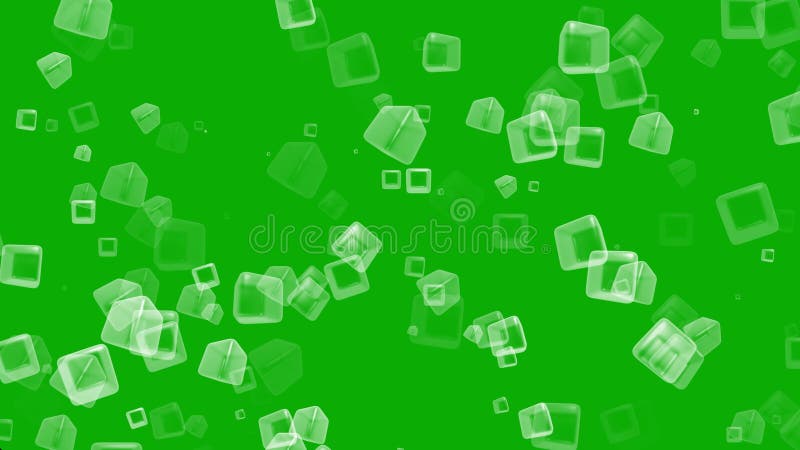 Transparent Cubes Motion Graphics with Green Screen Background Stock Footage - Video of symbol ...