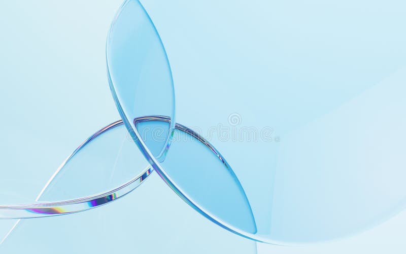 Transparent Curve Glass, 3d Rendering Stock Illustration - Illustration ...