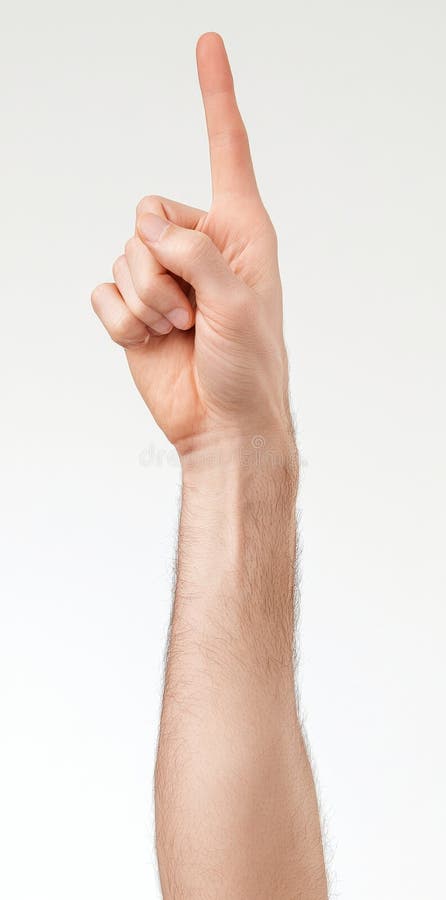 A Transparent Cutout of a Male Finger Pointing at Something Stock Image ...