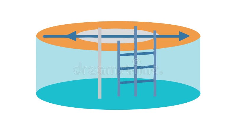 Transparent Cylindrical Pool Vector Illustration, Modern Architecture ...