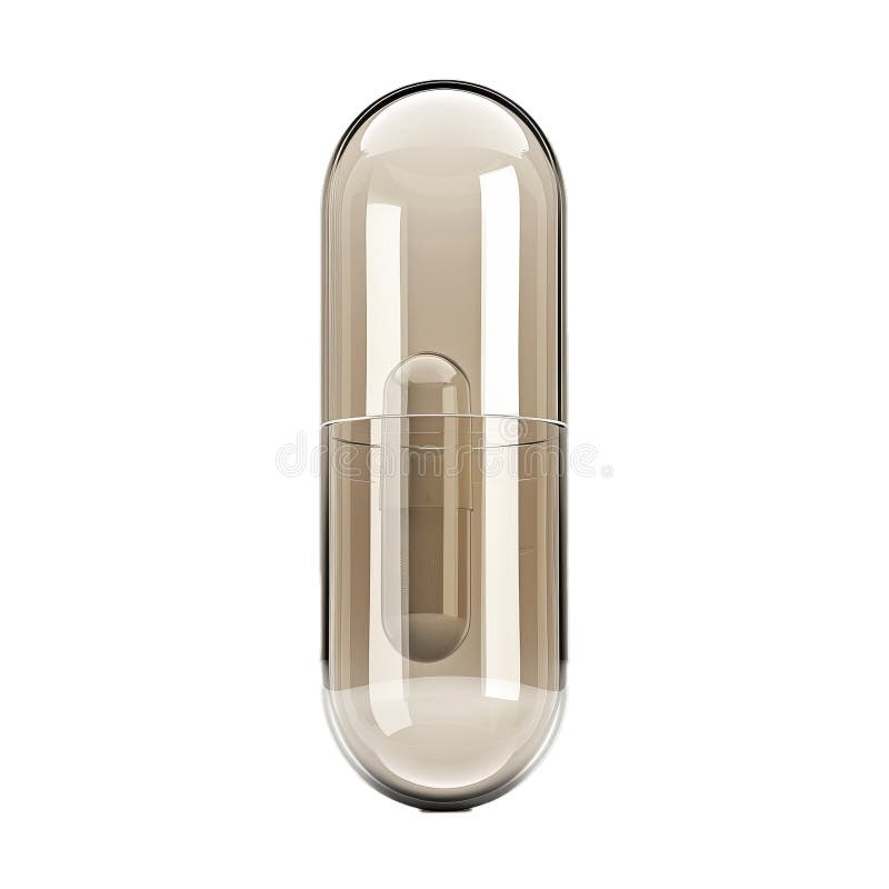 3d Rendering Medicine Capsule Transparent Background Ai Generated Stock ...