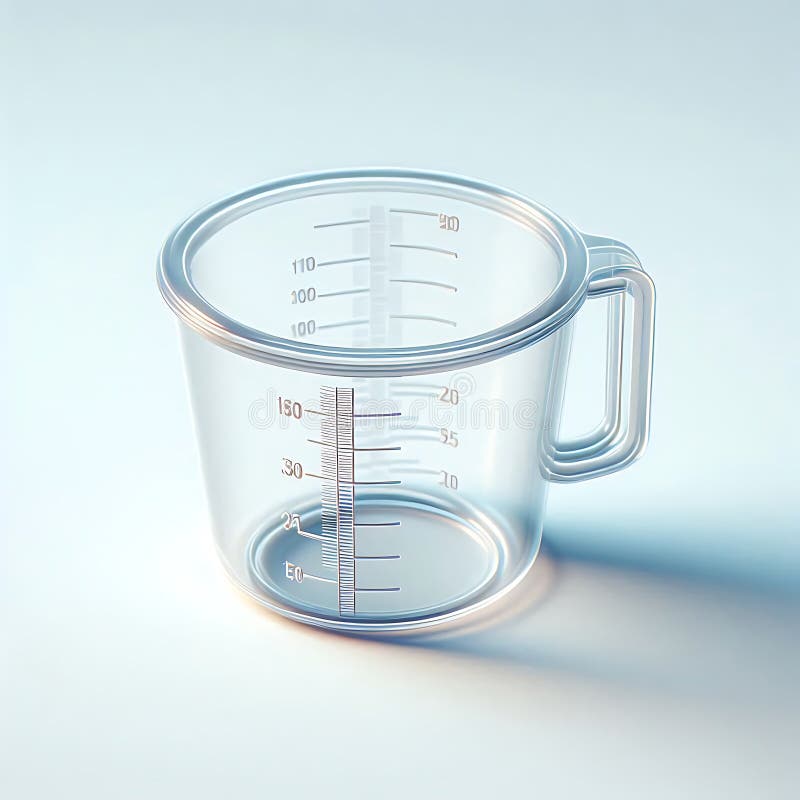 Transparent 3D Measuring Cup, Clean Modern Style, Stock Image - Image ...
