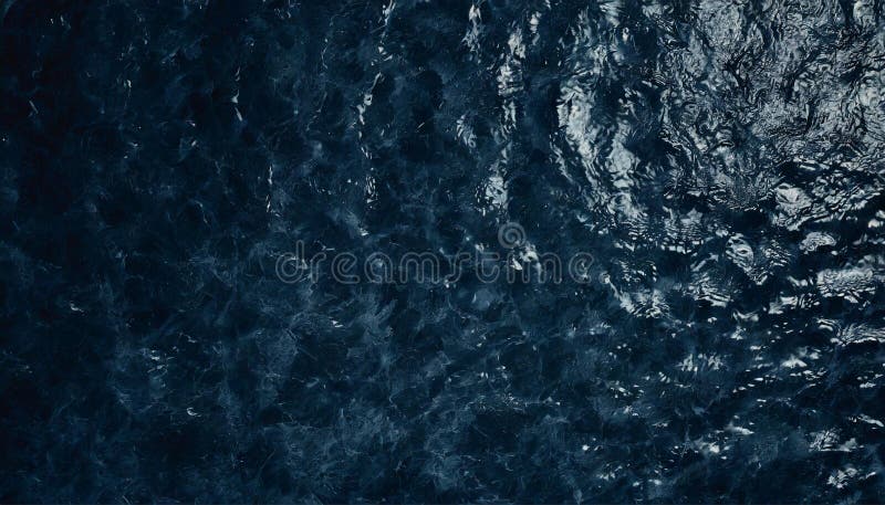 Transparent Dark Blue Clear Water Surface Texture with Ripples and ...