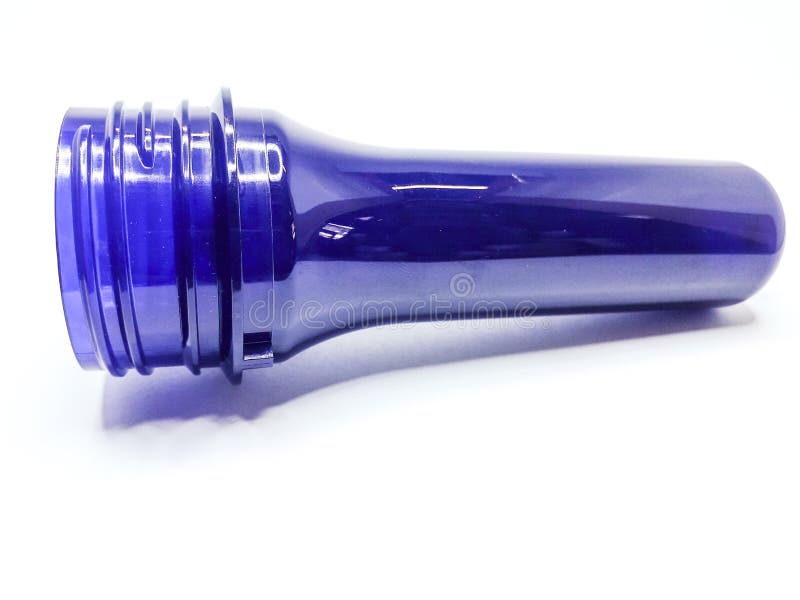 Transparent Dark Blue Preform Isolated on a White Background,this ...