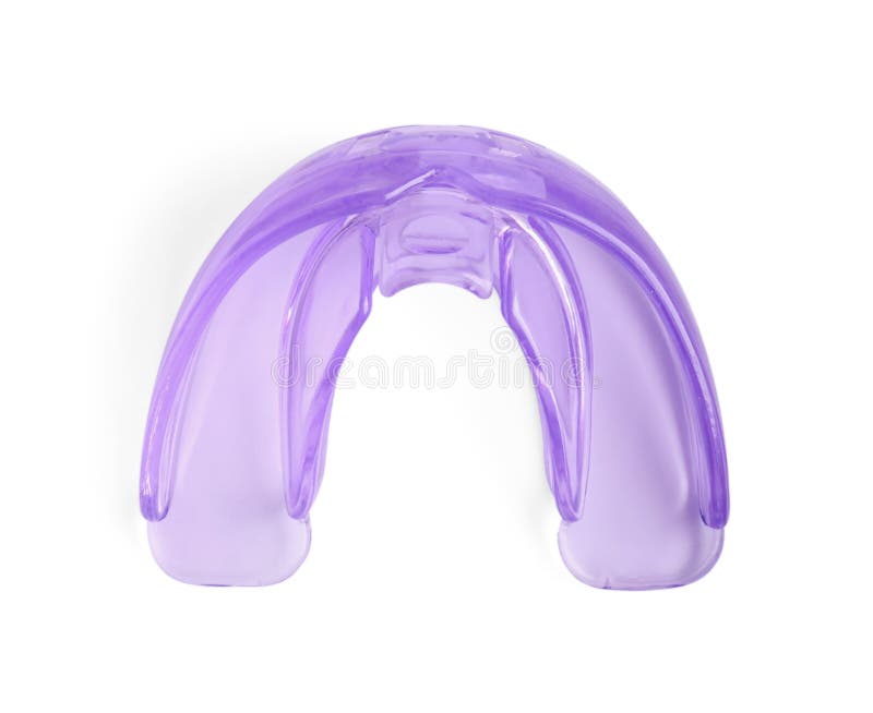 Transparent Dental Mouth Guard Isolated on White, Top View. Bite ...