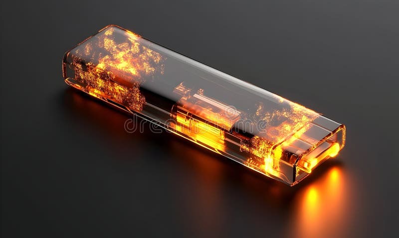 Glowing AI-Generated Device Stock Illustration - Illustration of ...