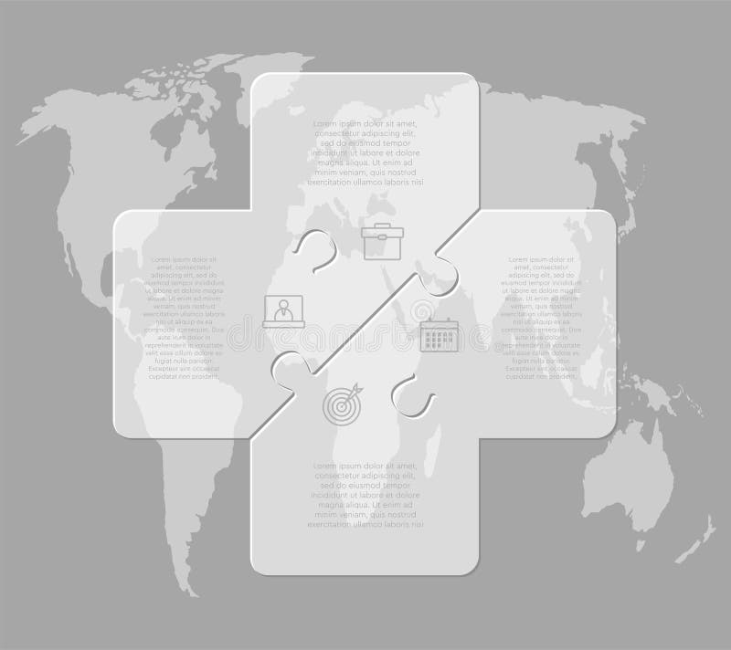 Transparent Diagram Infographic Process on 4 Steps Stock Vector ...